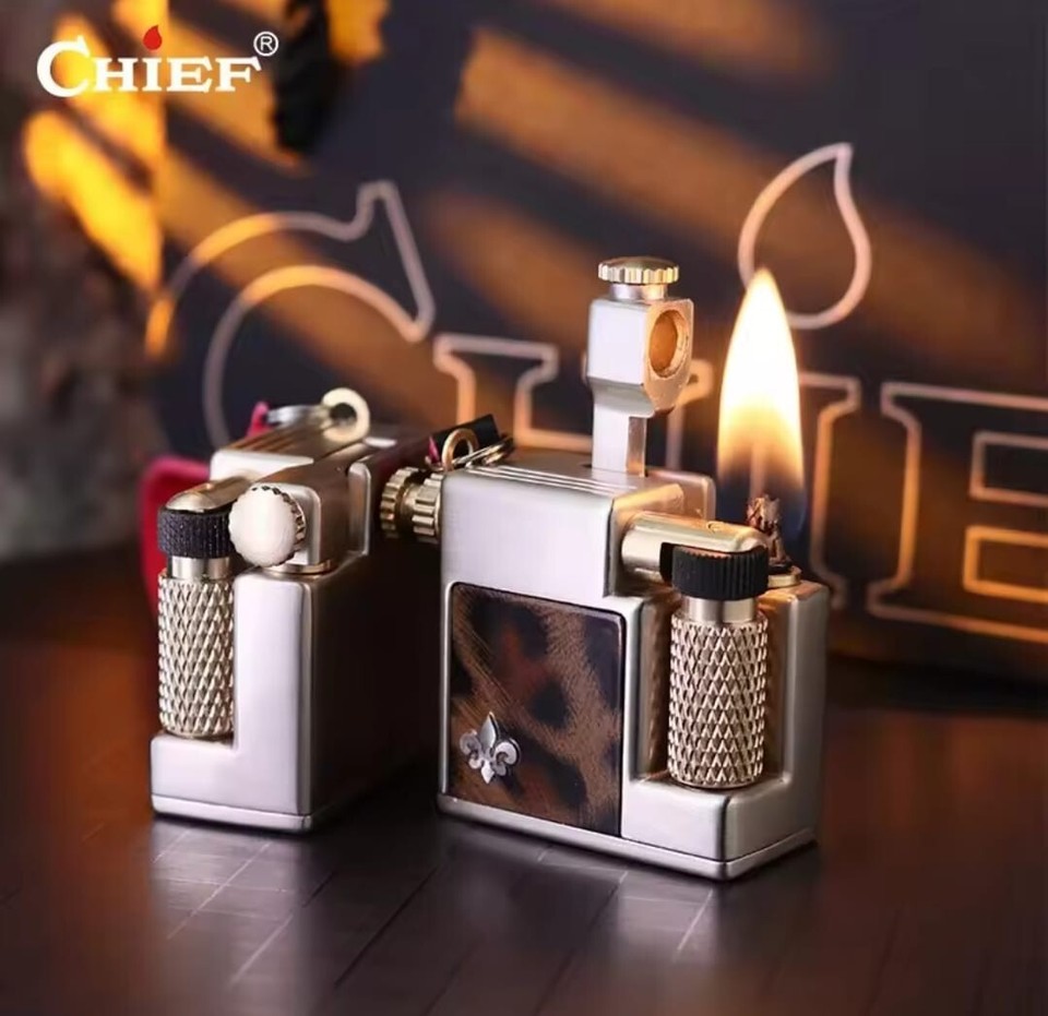Chief Mini Compact Kerosene Cigarette Lighter Portable Pendant Side ...
