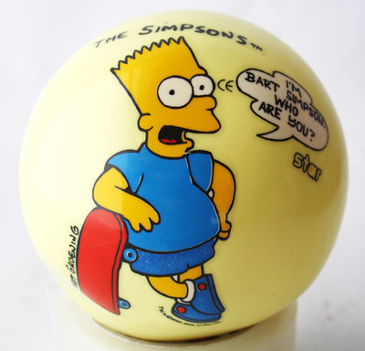 AUTHENTIC VINTAGE 1992 BART SIMPSON SIMPSONS RUBBER BALL MADE IN GREECE ...