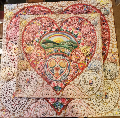 Springbok Love Is The Heart In Blossom 500+ pc 1970 Puzzle Mosaic ...