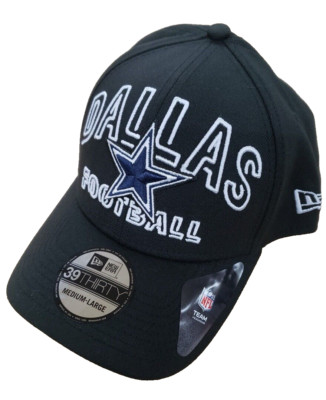 DALLAS COWBOYS NFL NEW ERA 39THIRTY DRAFT ALTERNATE BLACK CAP HAT M/L ...