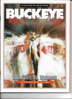 OHIO STATE BUCKEYES BASKETBALL PROGRAM--FEBRUARY 3 1996 MICHIGAN | eBay