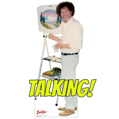 BOB ROSS Talking CARDBOARD CUTOUT Standup Standee Poster The Joy of ...