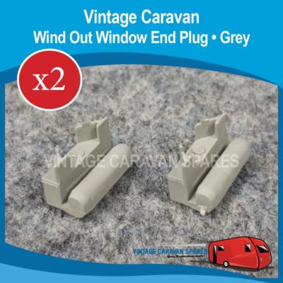 Caravan WIND OUT WINDOW END PLUG ( GREY X 2 ) Vintage Viscount Millard ...