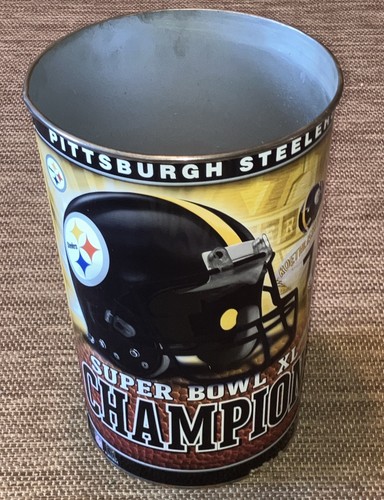 Pittsburgh Steelers Super Bowl XL Champions Metal Trash Can Good ...