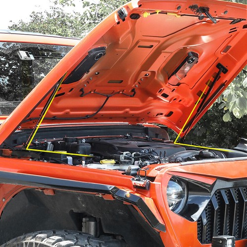 Black Engine Hood Shock Strut Damper Lifter New For Jeep Wrangler JL ...