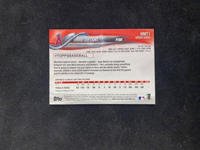 2018 Topps CHROME UPDATE Shohei Ohtani ( ANGELS ) PITCHING Rookie RC # ...