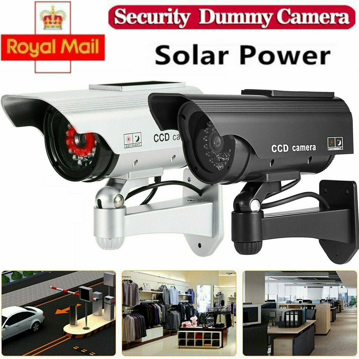 Solar Powered Fake Security Cameras Cheap Solar Powered Waterproof