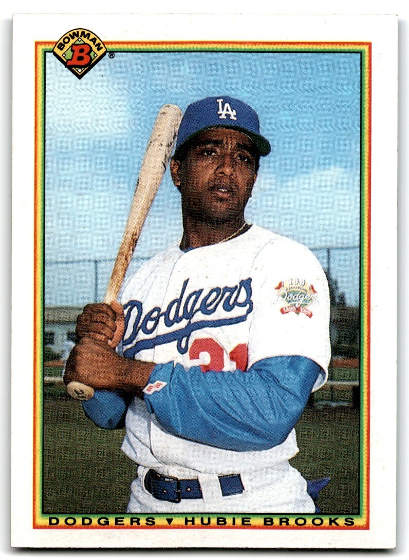 1990 Bowman Baseball Card Hubie Brooks Los Angeles Dodgers #100 | eBay