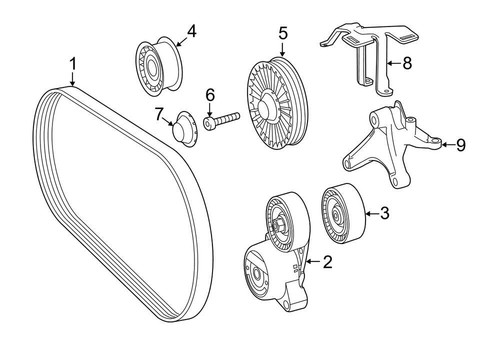Genuine OEM Drive Belt Tensioner for Mercedes 2782000570 | eBay