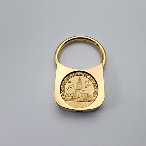 Vtg Key Ring The George Washington Masonic National Memorial Shiny Gold ...