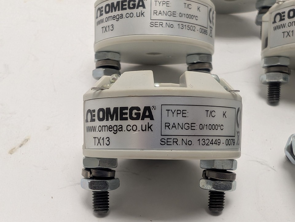 Lot of 5X Omega TX13 Type T/C K 0/1000 C Temperature Transmitters | eBay