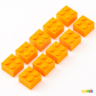 Lot of 10 Genuine LEGO Orange 2x2 3003 Building Bricks Blocks Parts ...