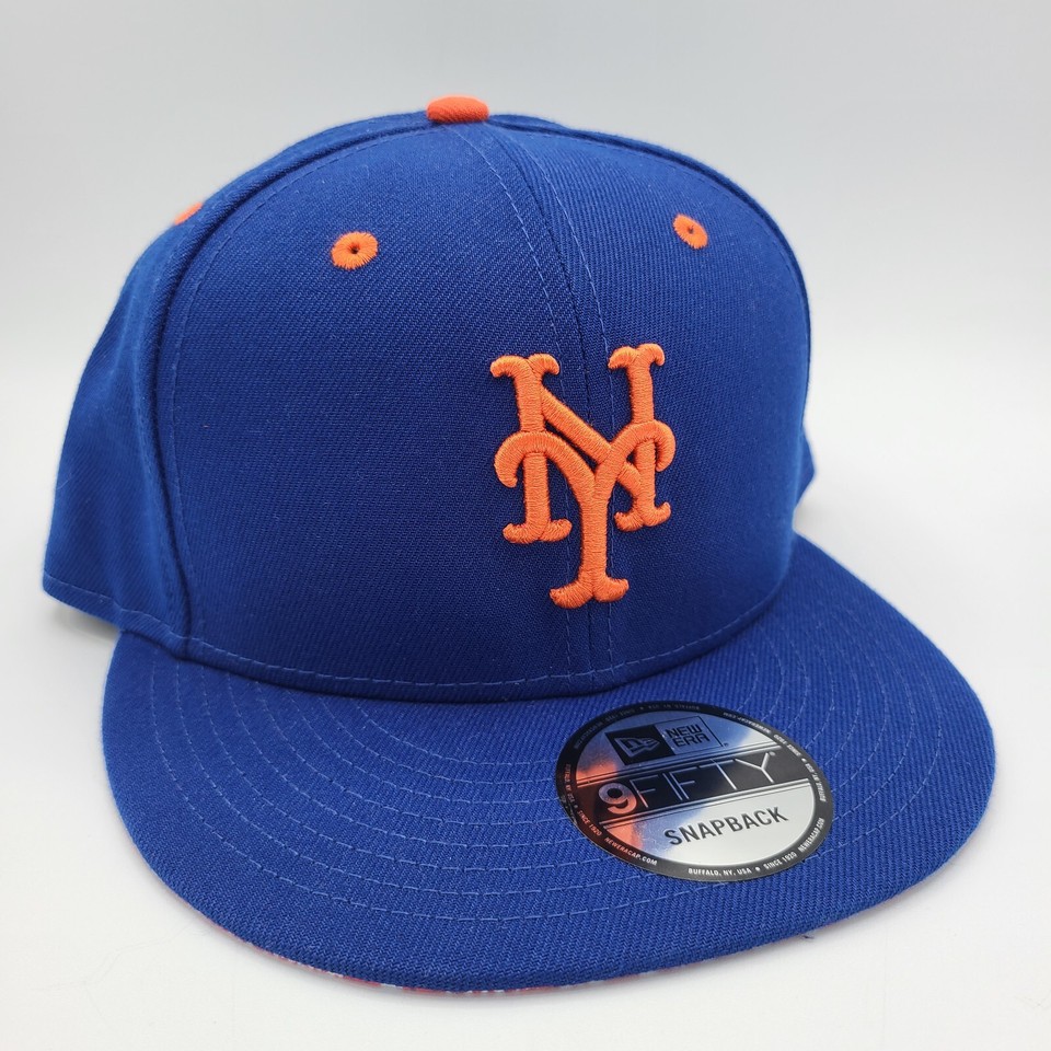 New York Mets Hat New Era 9Fifty Snapback Baseball Cap Blue Orange ...