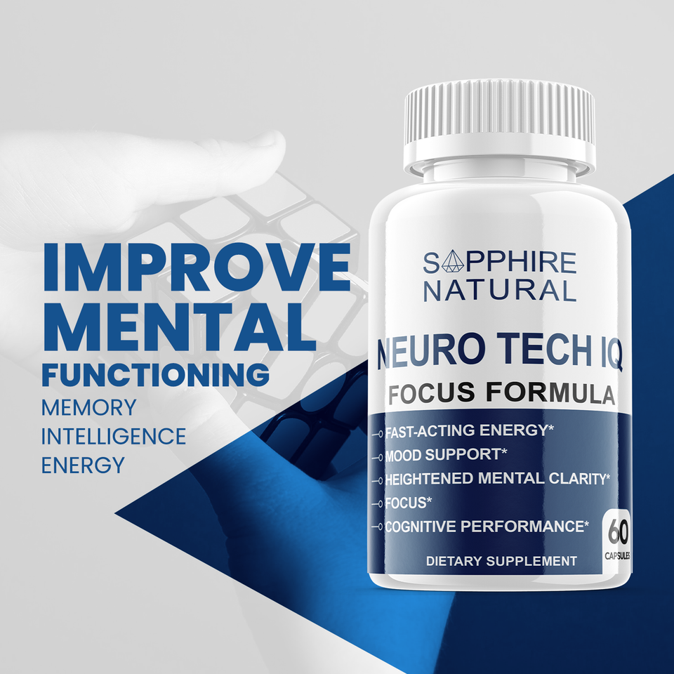 (3 Pack) Neuro Tech IQ Brain Supplement, Neuro Tech Focus Formula (180 ...