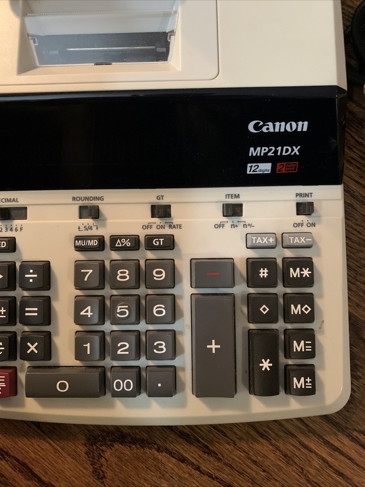 Canon MP21DX 12 Digit Electronic Printing Calculator Working | eBay