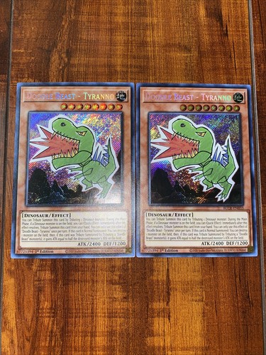 Yugioh x2 Doodle Beast - Tyranno 1st Edition Secret Rare BLCR-EN033 ...