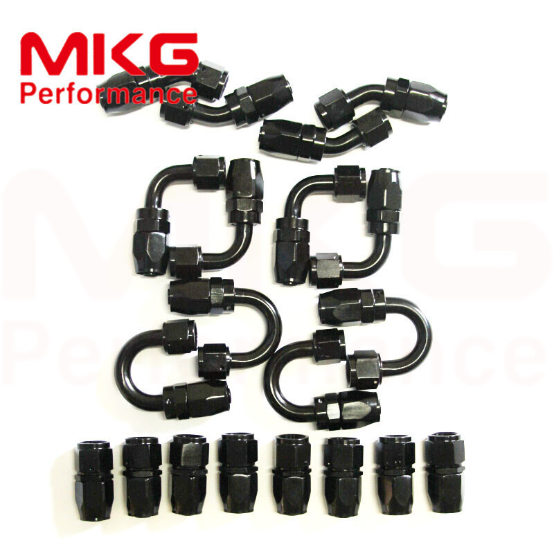 12an an12 12 Stainless Steel Nylon Braided Oil Fuel Line Hose End ...