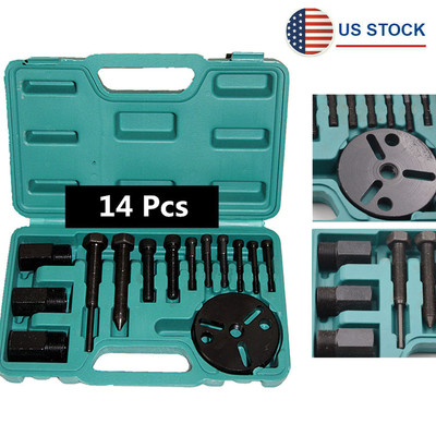 14pcs Car Air Conditioning Compressor Clutch Removal Puller Kit A/C ...