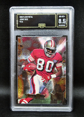 1995 Fleer Metal #174 Jerry Rice 49ers HOF GMA 8.5 NM-Mint+ | eBay