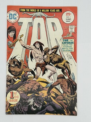 1975 Vintage DC Comics 1st DC Issue TOR The Caveman Apes & Dinosaurs ...