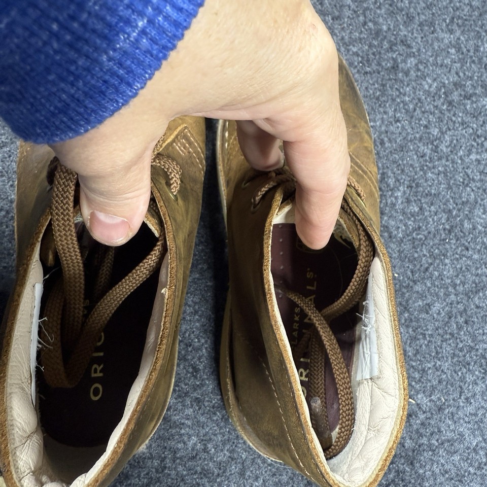 Clarks Bushacre 2 Chukka Boots Brown Leather Boys Size 12.5 | eBay