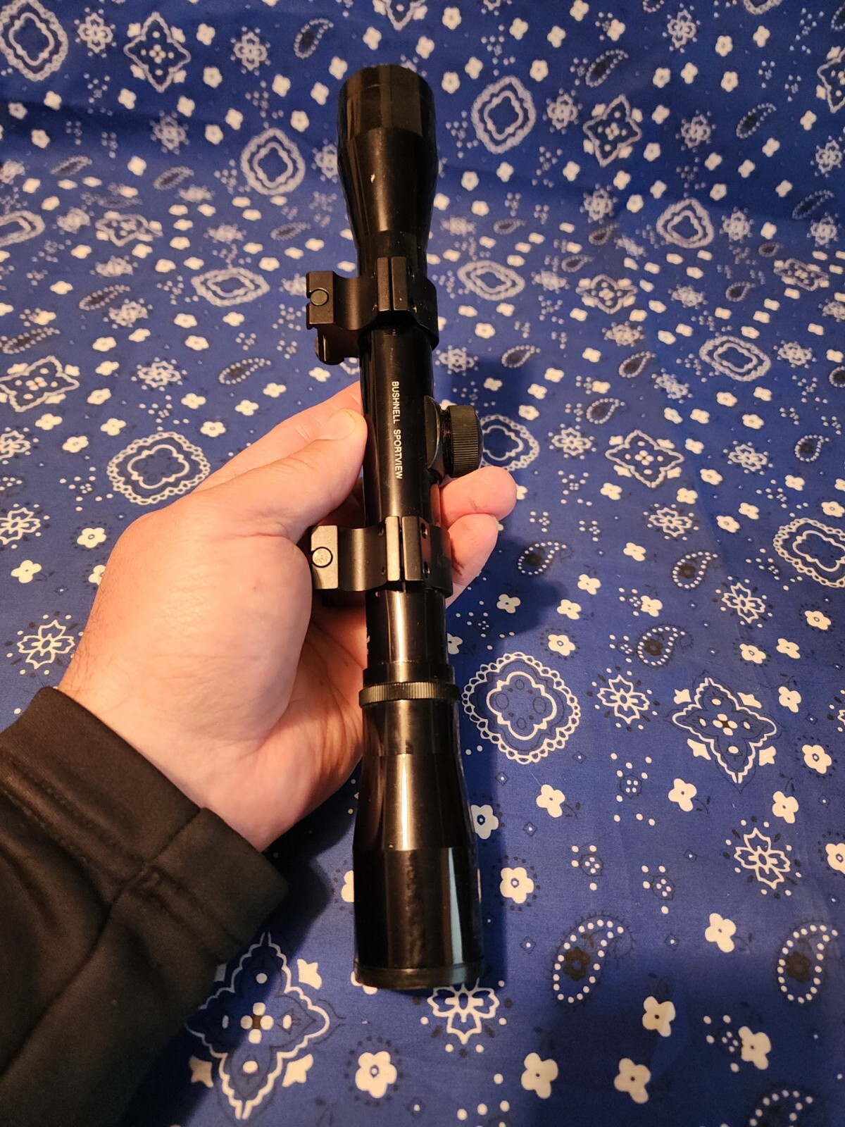 BUSHNELL SPORTVIEW 4X32 GLOSS RIFLE SCOPE DUPLEX RETICLE WITH KWIK-SITE ...