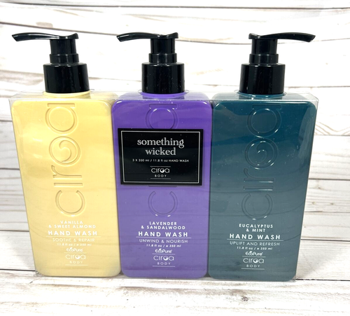 Ciroa Body Scented Hand Wash 3 Pack Vanilla Lavender Eucalyptus Mint 11 ...