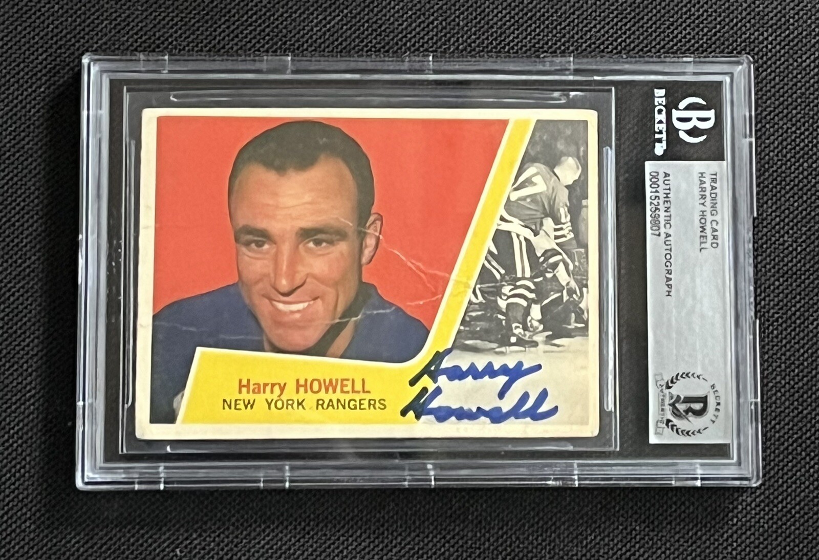 HARRY HOWELL 1963-64 TOPPS SIGNED AUTOGRAPHED CARD BECKETT BAS ...