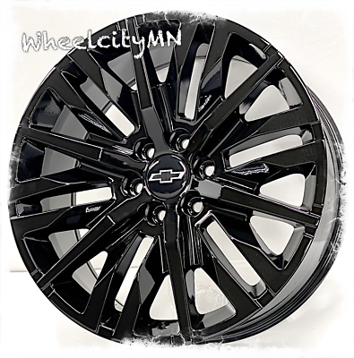 24" gloss black 2022 Chevy Tahoe Suburban Silverado OE replica wheels ...