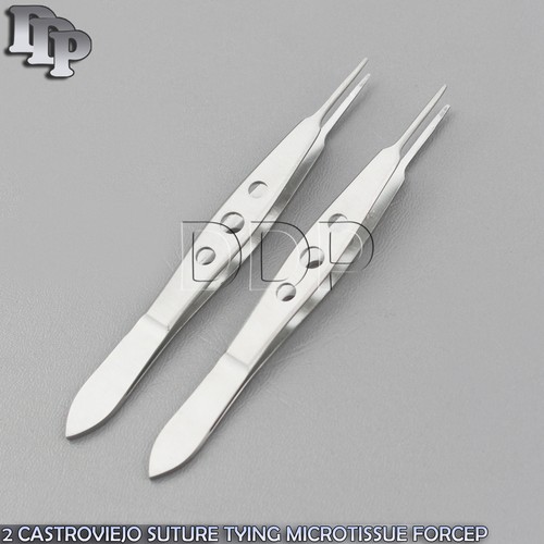 2 CASTROVIEJO SUTURE TYING MICRO SURGERY SURGICAL TISSUE FORCEP 1X2T OPTHALMIC | eBay Australia
