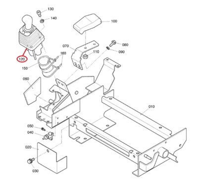 Kubota "KX & U Series" Excavator Right Hand Control Joystick ...