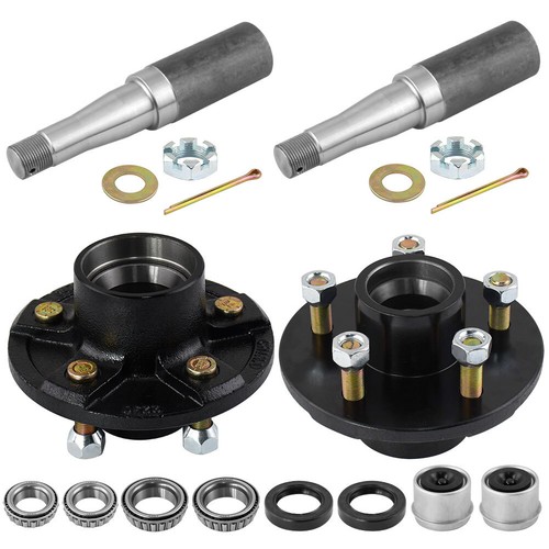 (4Pcs) Trailer Axle Kits With 5 on 5" Bolt Idler #84 Spindle For 3500 ...