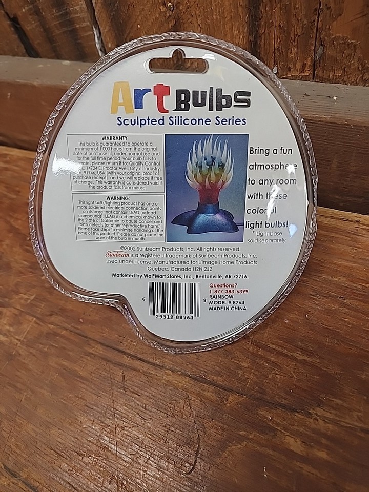 Sunbeam Sculpted Silicone Series Art Bulbs Lightbulbs 25W Rainbow | eBay