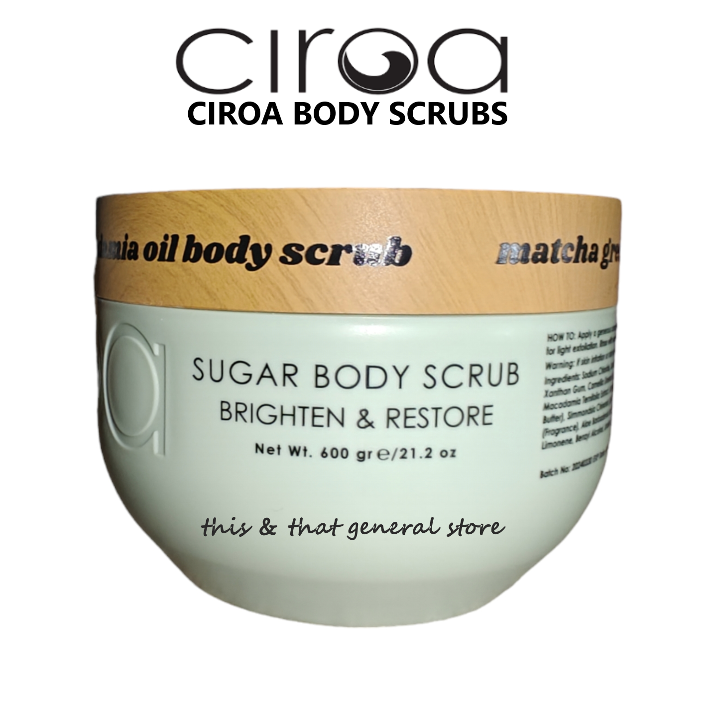 NEW BUY 1 GET 1 50% OFF CIROA Body Scrubs Manuka Honey Almond Milk ...