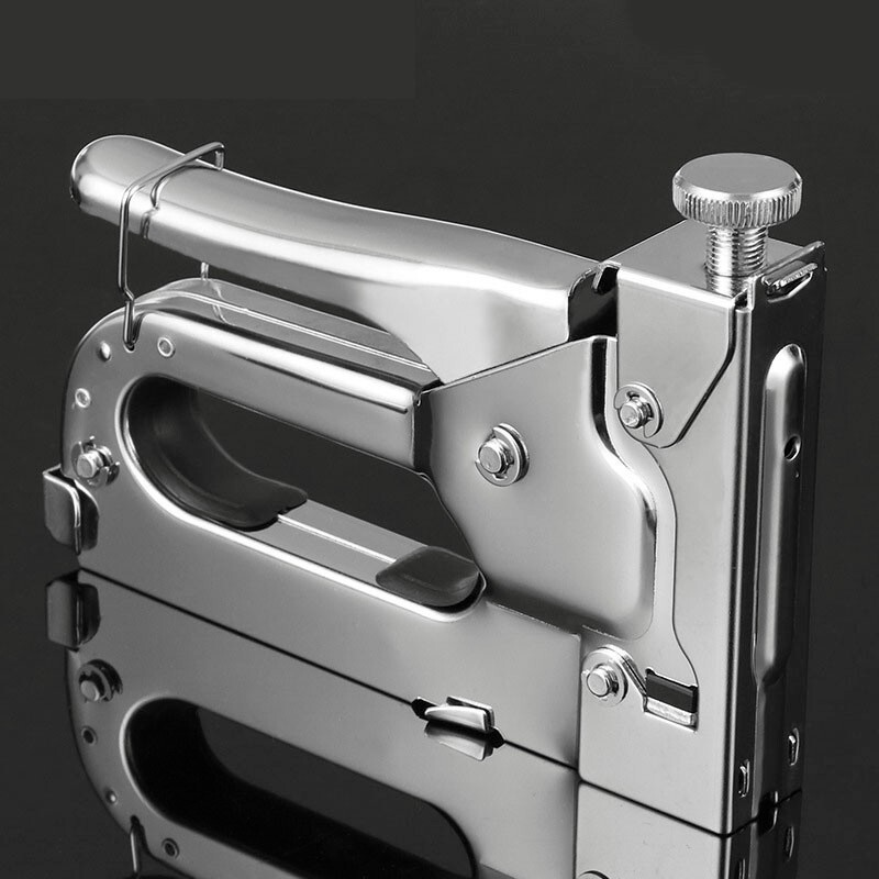 Heavy Duty 3 in 1 Hand Staple Gun Tacker Chromed with 600 Staples Tool ...