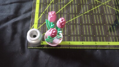 Vintage BARBIE Pink Tulips Vase Stems Flowers Spring Garden 1990's | eBay