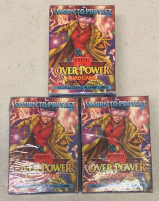 1995 Marvel Sworn To Protect Overpower Card Game 3 Starter Decks ...