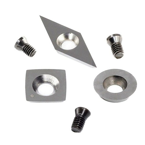 3x Tungsten Carbide Cutters Inserts Blade Set For Wood Lathe Turning ...