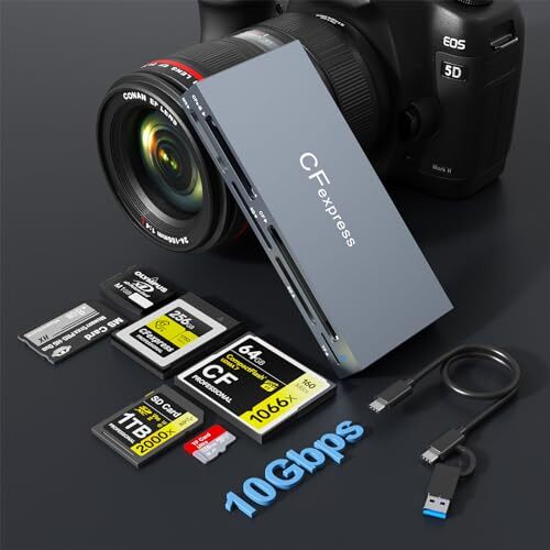 CFexpress Type B Card Reader, 6 in 1 CF express B Reader for CFexpress ...