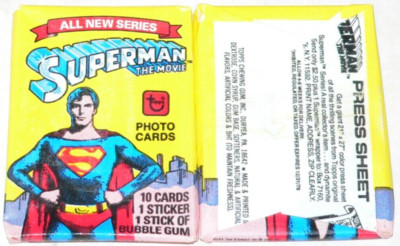 Superman the Movie series 2 by Topps. 1 empty wrapper. No cards or gum ...