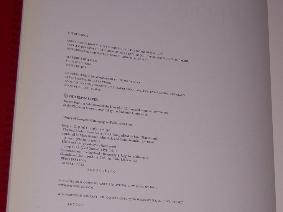 W W Norton THE RED BOOK by C G Jung – First Edition 2009 | eBay