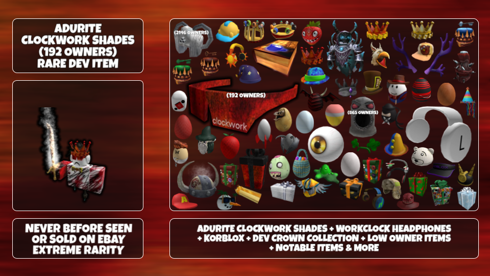 OG ADURITE CLOCKWORK SHADES 192 OWNERS | DEVELOPER ROBLOX ACC | FAST ...