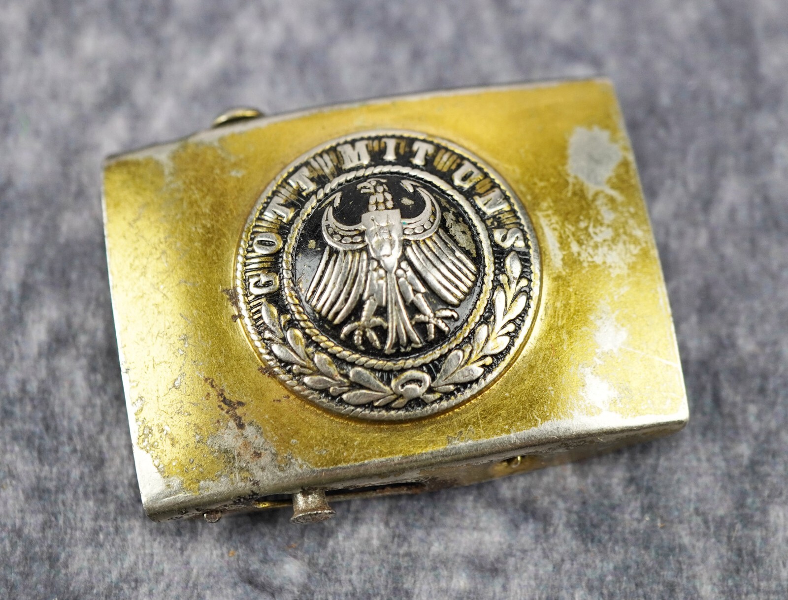 WWII WW1 German belt buckle gott mitt uns army military child sized vet ...