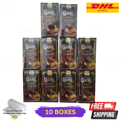 10 X Gano Excel Cafe 3 in 1 Coffee Ganoderma Reishi Halal (20 sachets ...