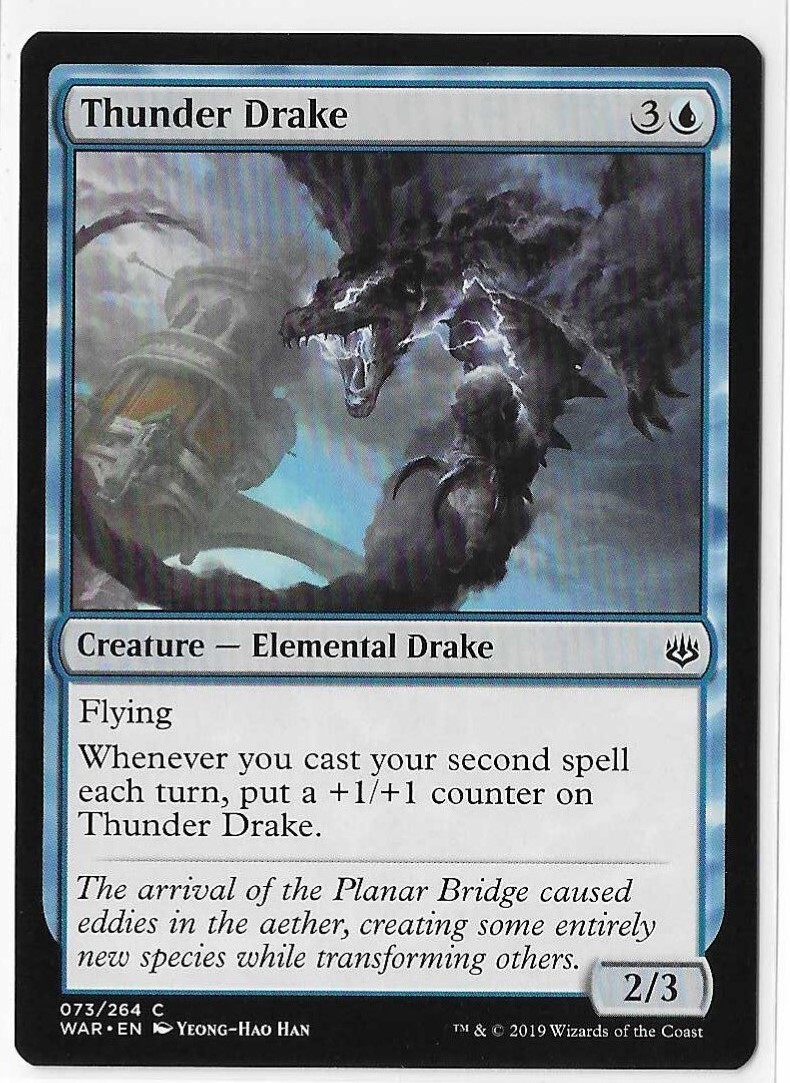 MTG Thunder Drake War of the Spark (WAR) Common Magic Card #073/264 ...