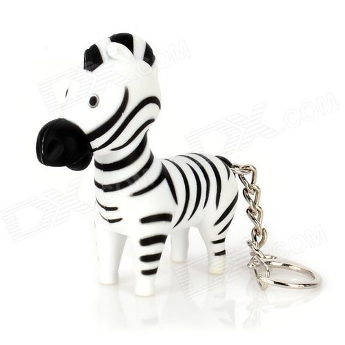 Zebra Key Chain Neigh Sound Eyes Flash Super Bright LED Keychain | eBay