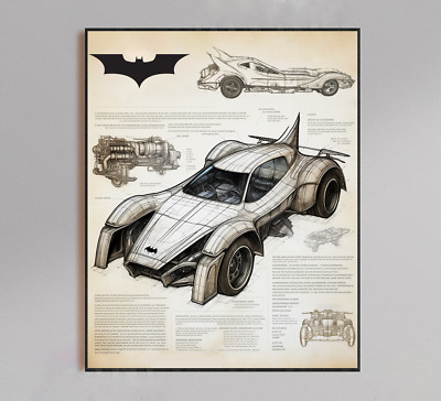 Batmobile Batman Poster Batmobile Patent Print, Batmobile Batman Art ...