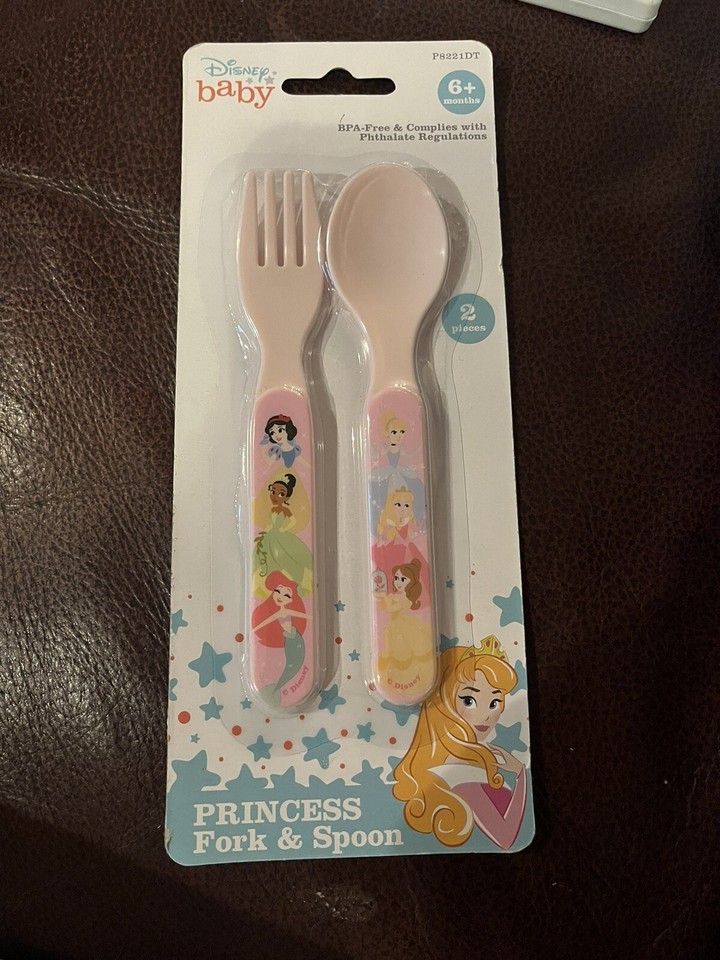 DISNEY BABY PRINCESS FORK & SPOON SET. BPA-FREE 6M+ | eBay