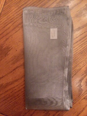New 20" x 20" Silver Gray Dinner Napkins Polyester Nylon Metallic Yarn ...