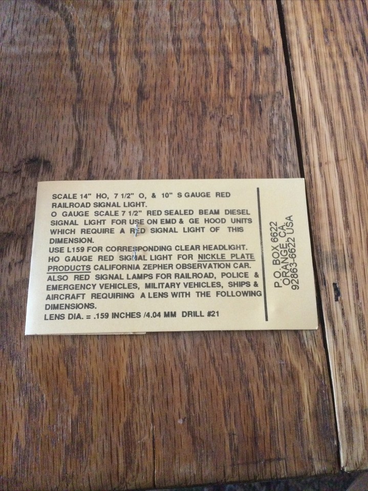 MV Products Lenses #160 - Red .159 | eBay